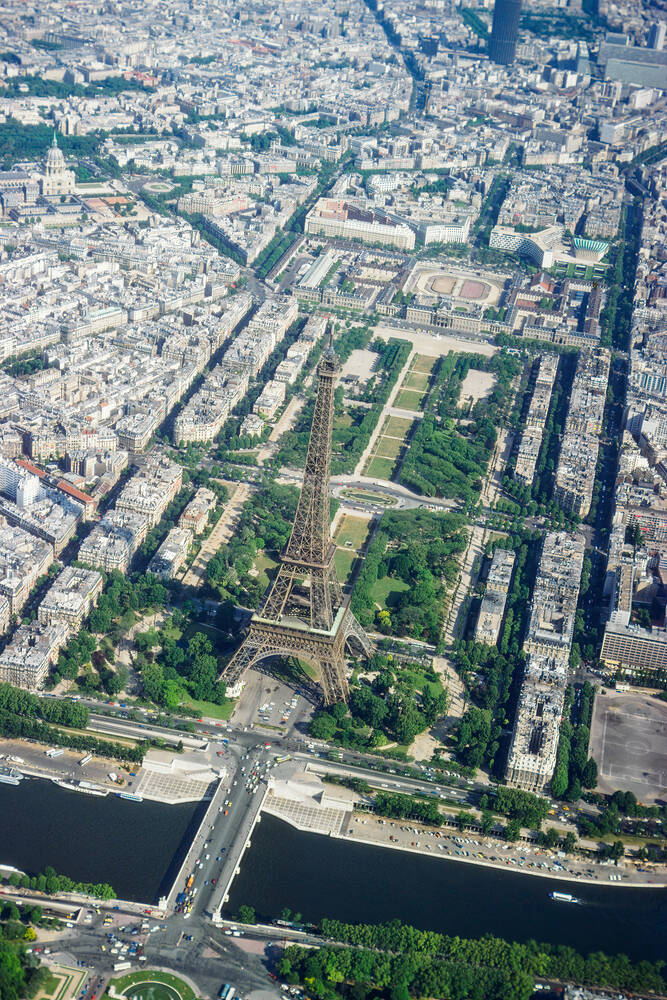 La Tour Eiffel et le Champs de Mars en 1976 - Photo et Tableau - Editions Limitées - Achat / Vente