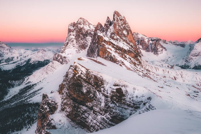 Seceda winter - Photographic print for sale