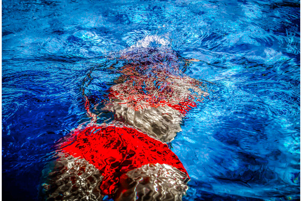 The Red Swimsuit - Photographic print for sale