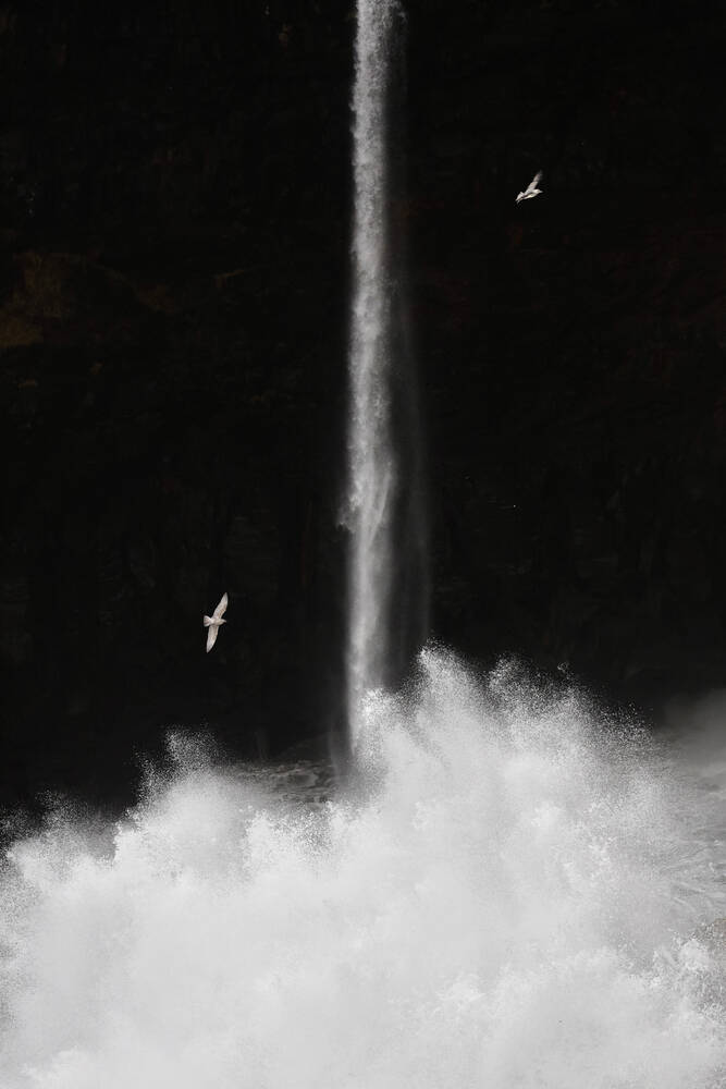 Flight to the waterfall - Photographic print for sale