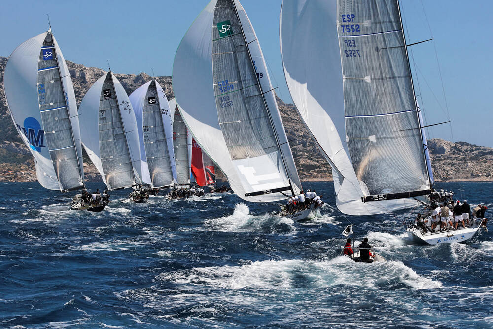 Sailboat regatta in La Ciotat harbour 01 - Photographic print for sale