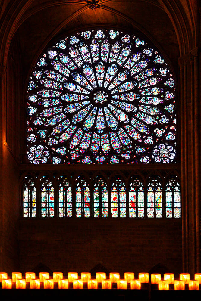 Rose Window Notre Dame Rose Window In Notre Dame Hi Res Stock