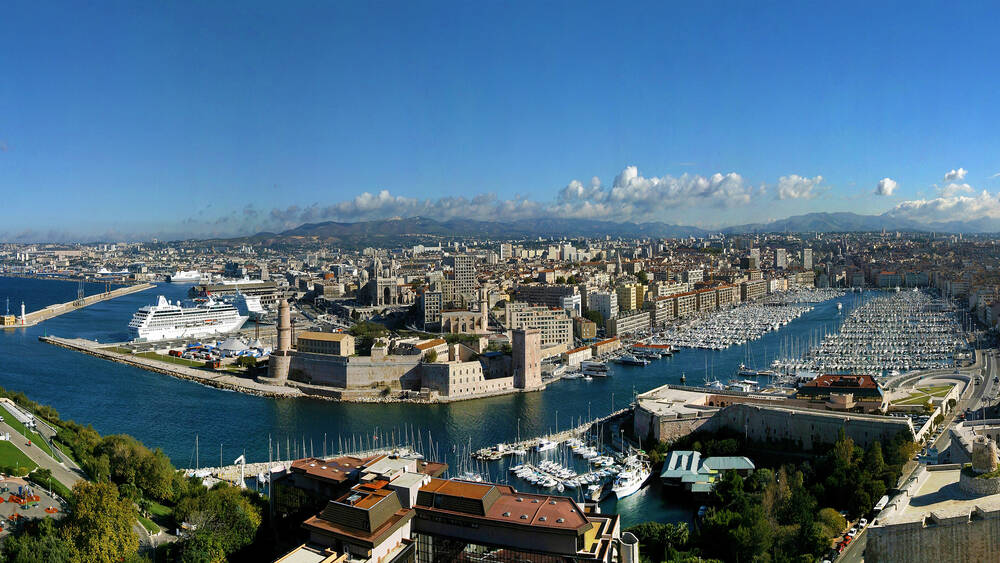 Aerial view of Marseille - Photographic print for sale
