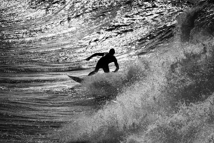 Photo noir et blanc de Surf - Tableau noir et blanc de Surf - Editions ...