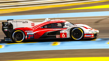Kevin Estre at the top of the Porsche 963 at 24H Le Mans 2025 - Photographic print for sale