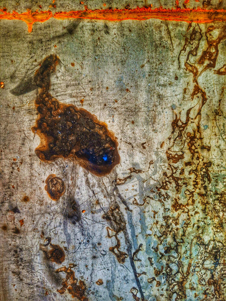 rust and graphics - Photographic print for sale