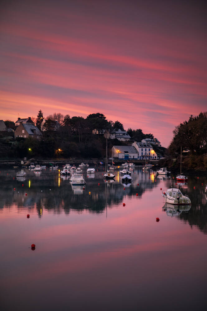 sunrise on the port - Photographic print for sale