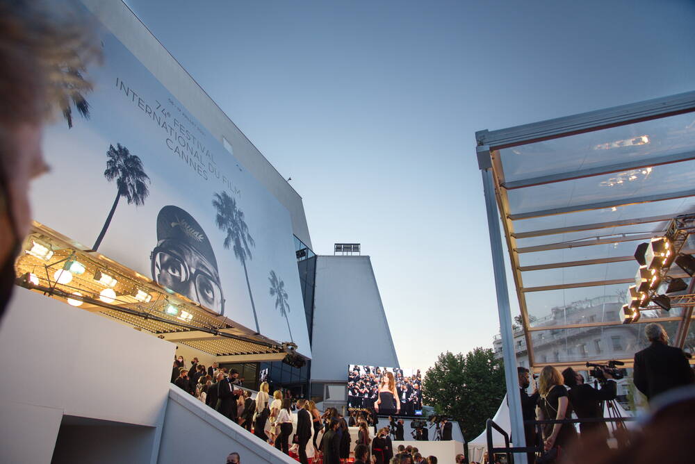 Cannes Film Festival: the ascent of the steps - Photographic print for sale