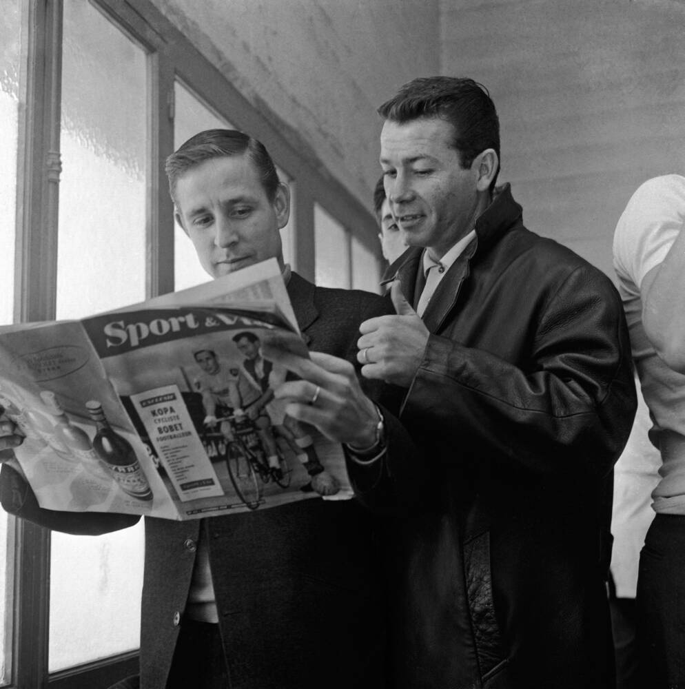 Just Fontaine en compagnie de Raymond Kopa - Photo et Tableau ...