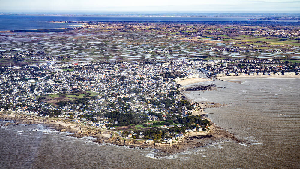 a bird's eye view of le croizic and batz sur mer - Photographic print ...