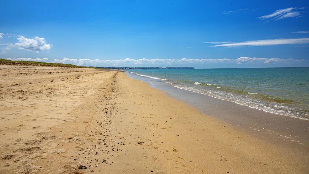 Donville les bains beach in Lower Normandy - Photographic print for sale