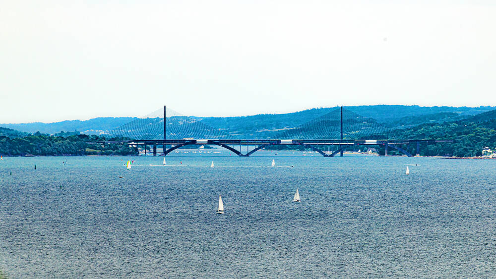 Iroise bridge at the head of Brest harbour - Photographic print for sale