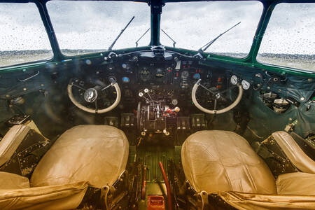 Cockpit DC3 - Photographic print for sale
