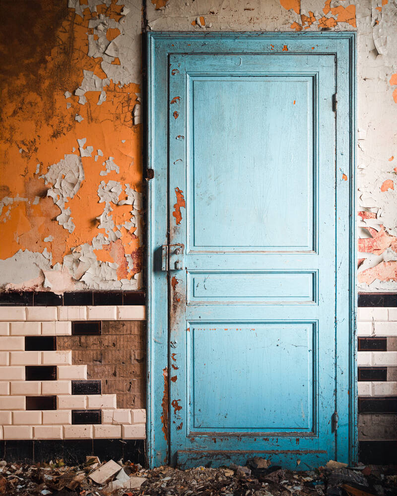 Abandoned Door in Decay - Photographic print for sale