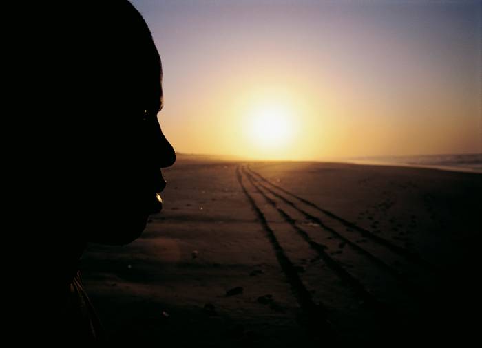 BLACK MAN sunset - Photographic print for sale