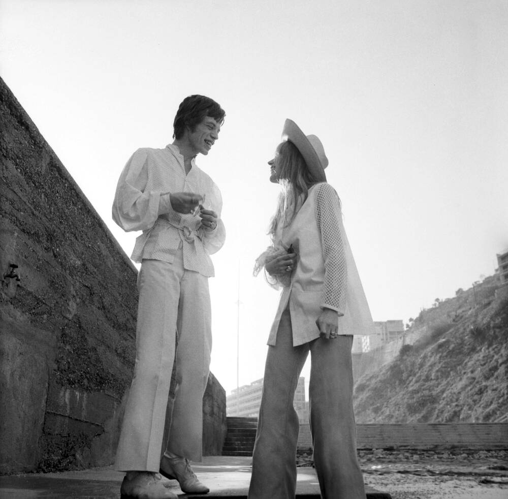 Marianne Faithfull with Mick Jagger - Photographic print for sale