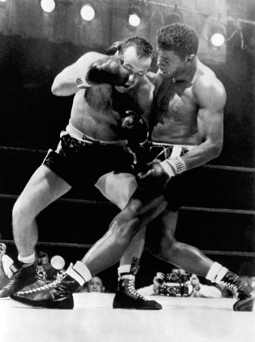 Boxing match between Patterson and Johansson in Miami Beach 1961 ...