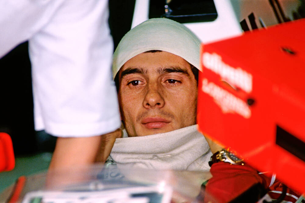 Ayrton Senna in the Phoenix cockpit 1990 - Photographic print for sale