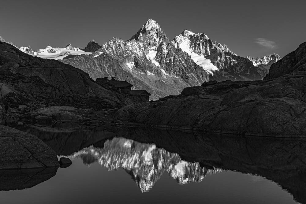 Cuadro y póster Aiguille du Chardonnet y reflexiones 1 - Compra y venta