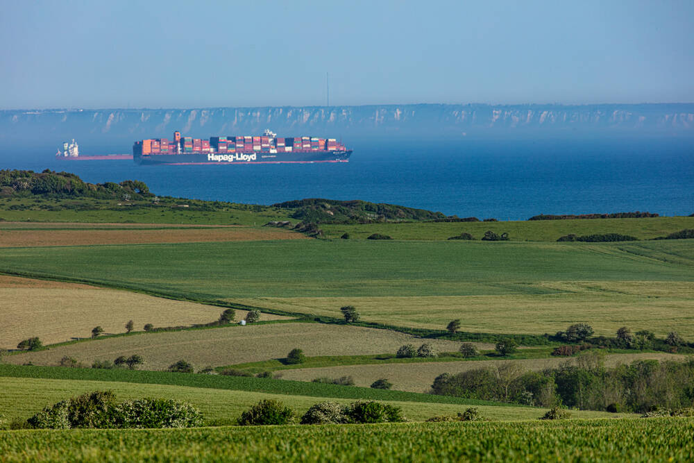 La Manche - the English coast from Audinghein - Photographic print for sale