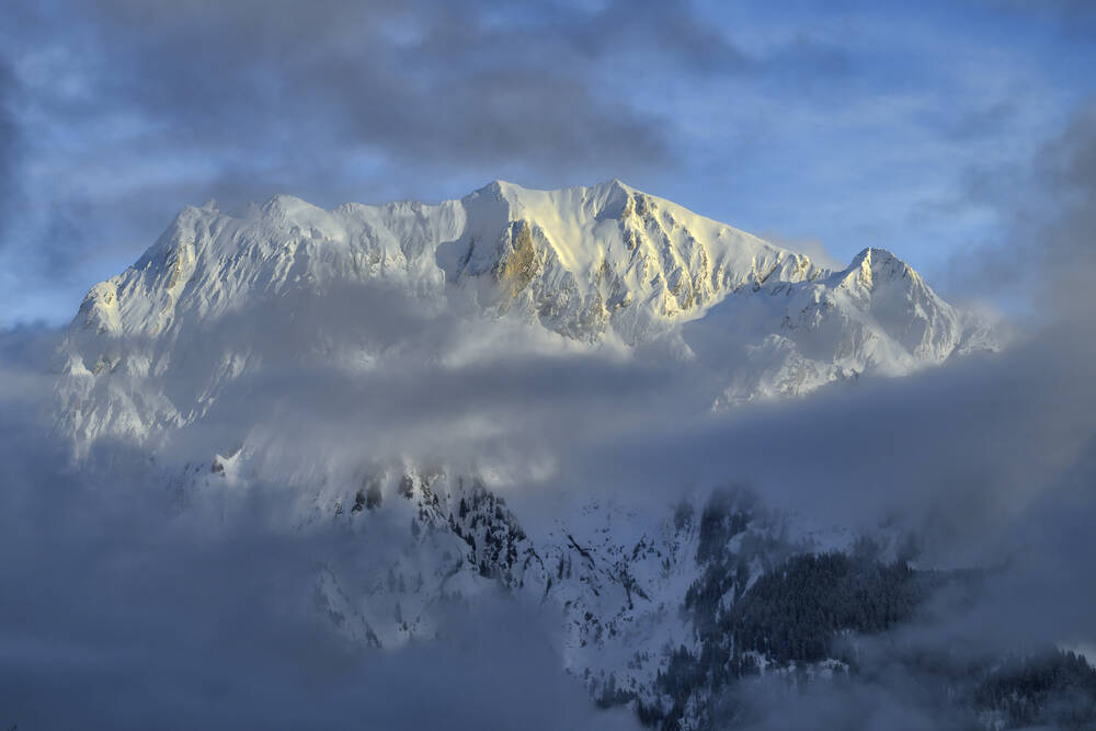 The Aravis mountains in winter - Photographic print for sale