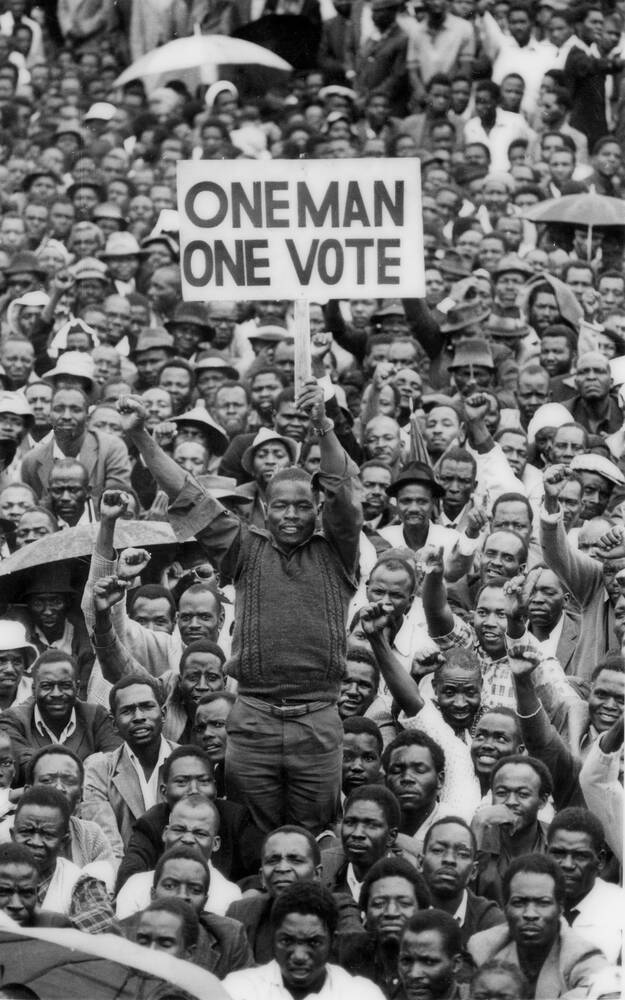 Cuadro y póster One Man One Vote en Salisbury Rhodesia 1977 - Compra y ...