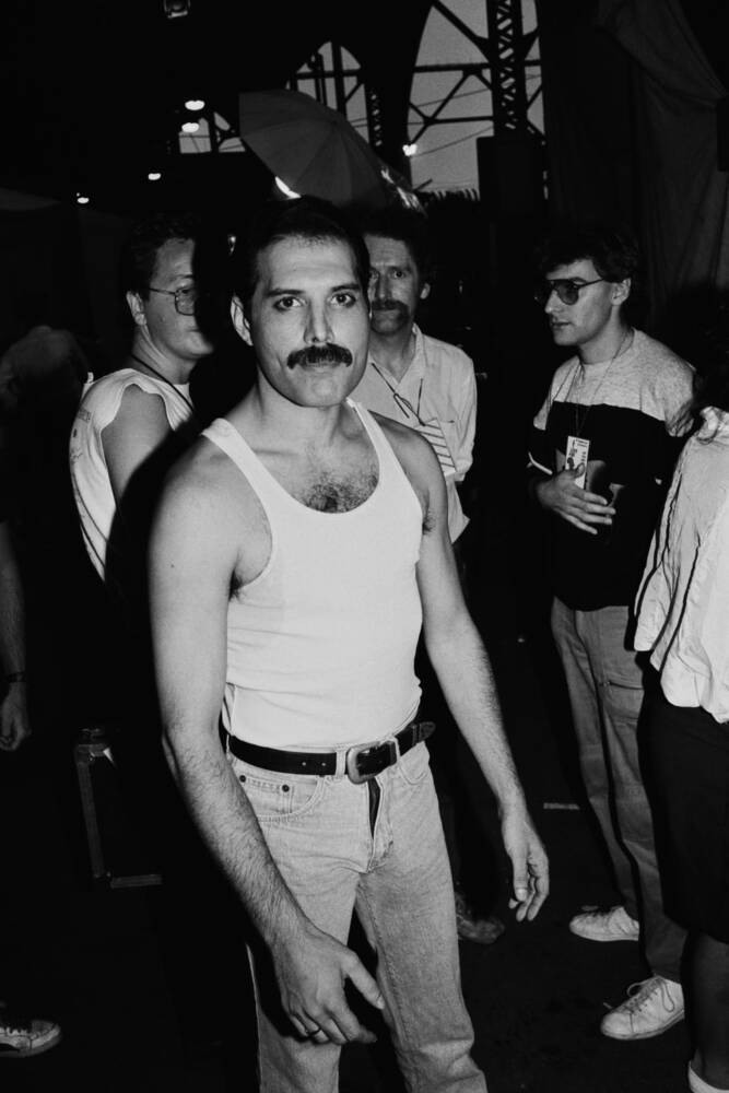 Freddie Mercury Backstage At Live Aid 1985 - Photographic print for sale