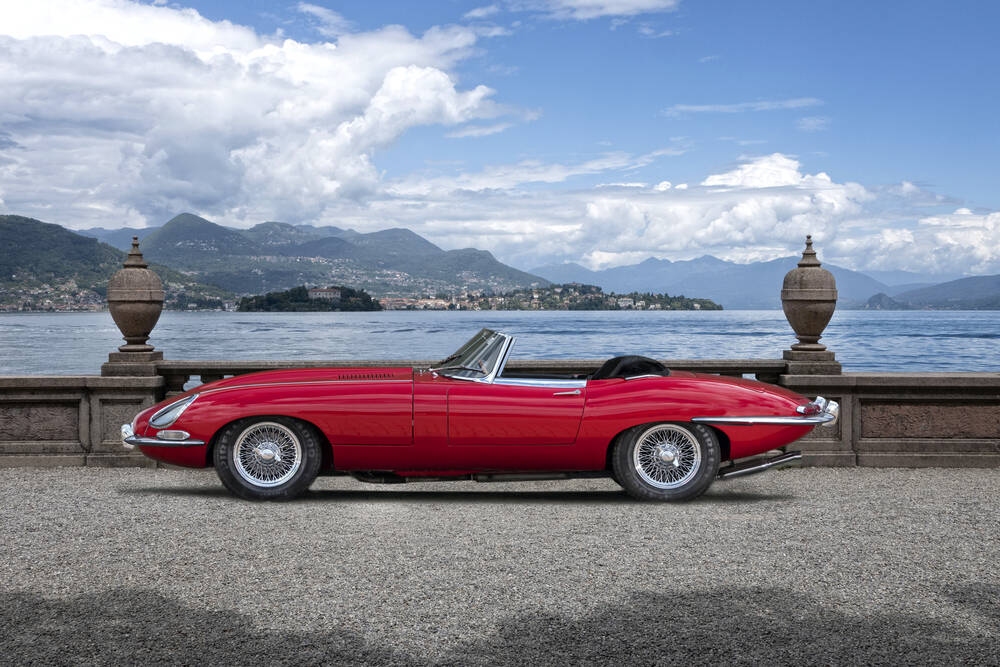 Jaguar E Type Convertible - Photographic print for sale