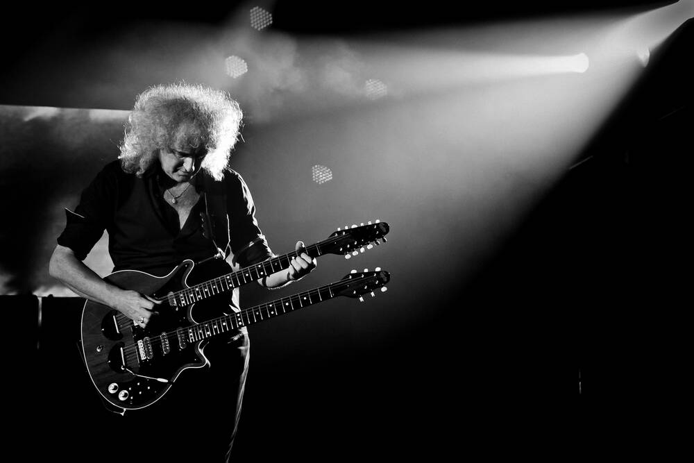 Legendary Queen guitarist Brian May performs on stage - Photographic ...