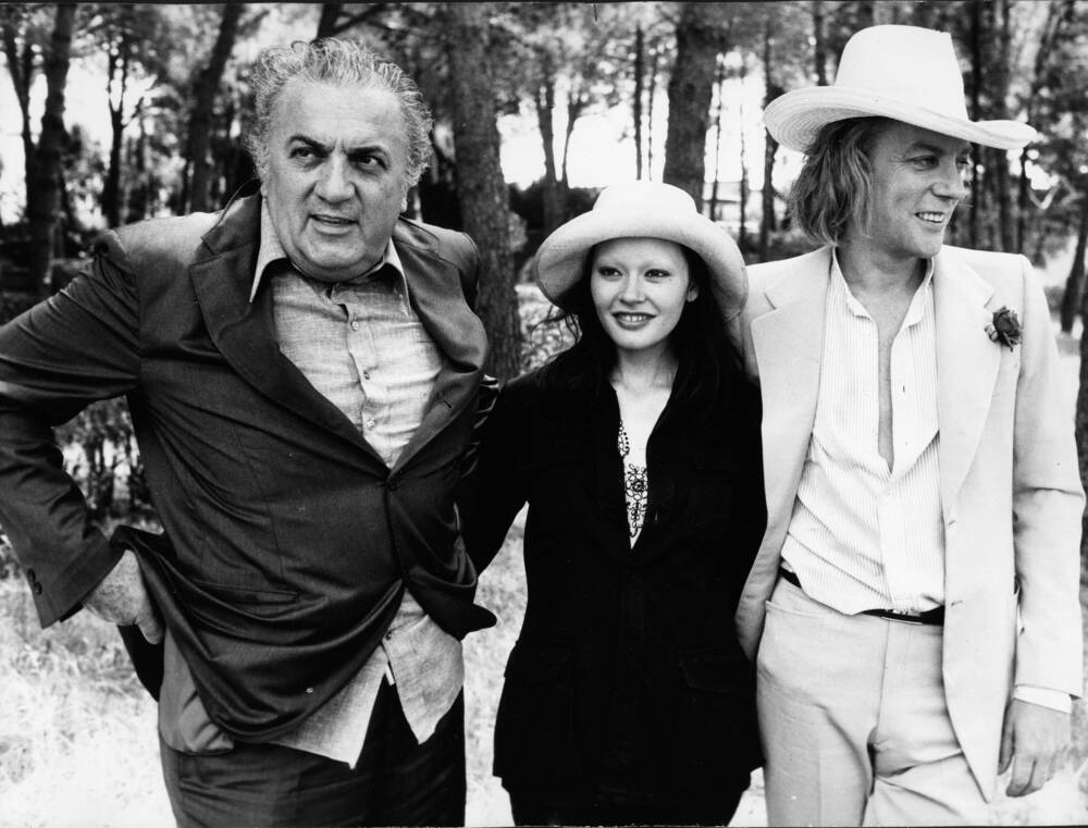 Federico Fellini and Donald Sutherland - Photographic print for sale