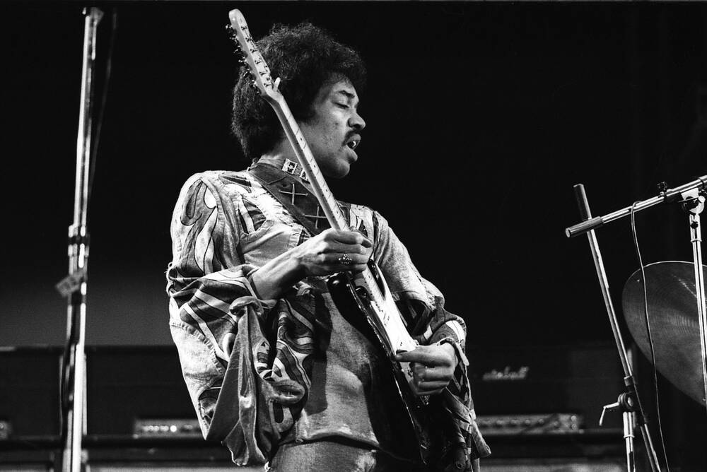 Jimi Hendrix Live Isle Of Wight 1970 Photographic Print For Sale Jimi Hendrix Live Isle Of Wight 1970 Photographic Print For Sale