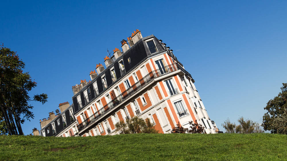 The leaning building - Photographic print for sale