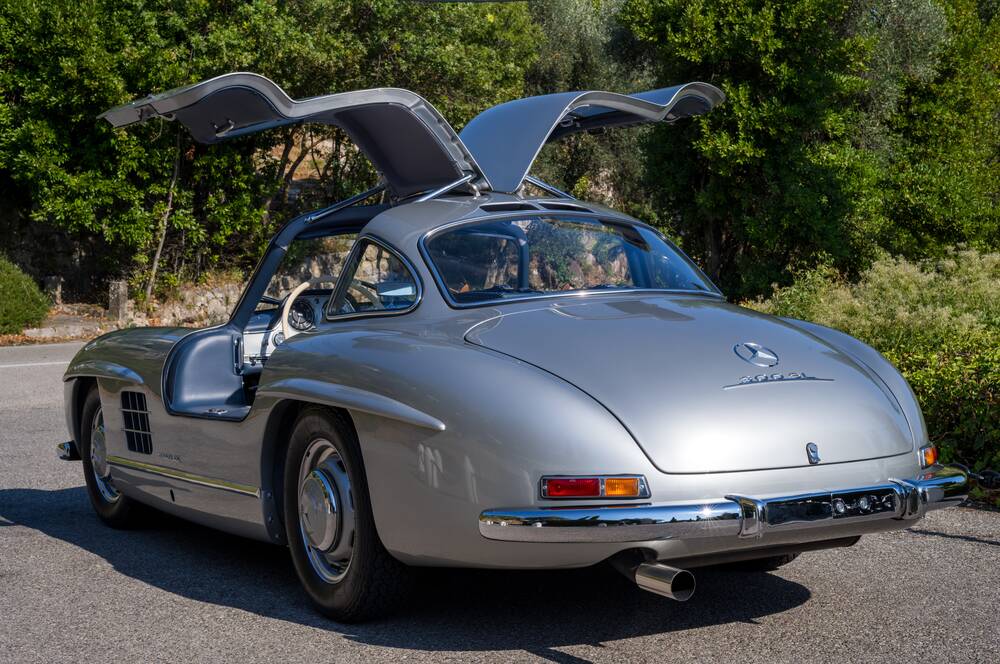 Mercedes 300SL Gullwing back Side - Photographic print for sale