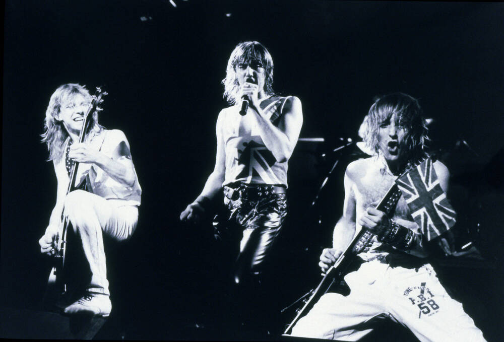 Def Leppard in concert in the 1980s - Photographic print for sale