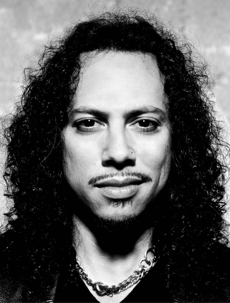 Portrait of Metallica's Kirk Hammett by Mick Hutson - Photographic ...