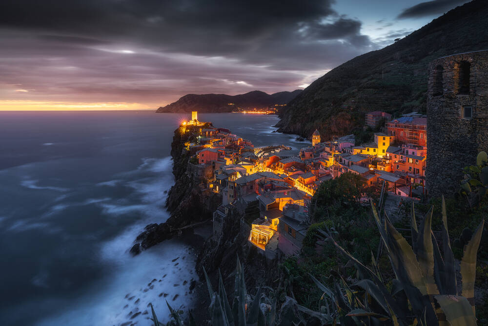 Vernazza blue hour - Photographic print for sale