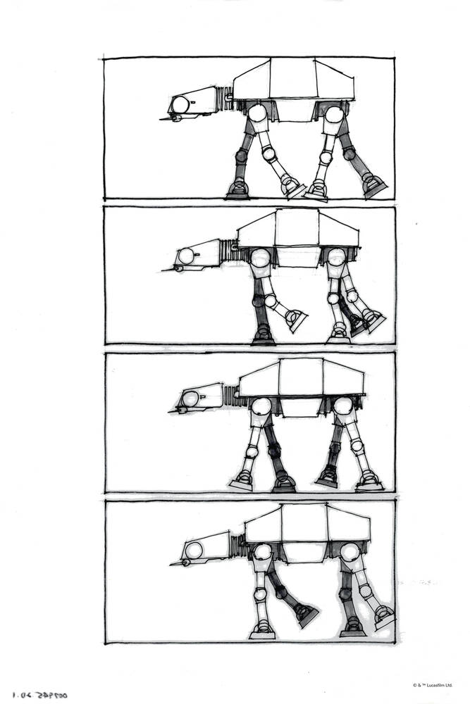 Star Wars Concept Art - AT-AT walking - Photographic print for sale