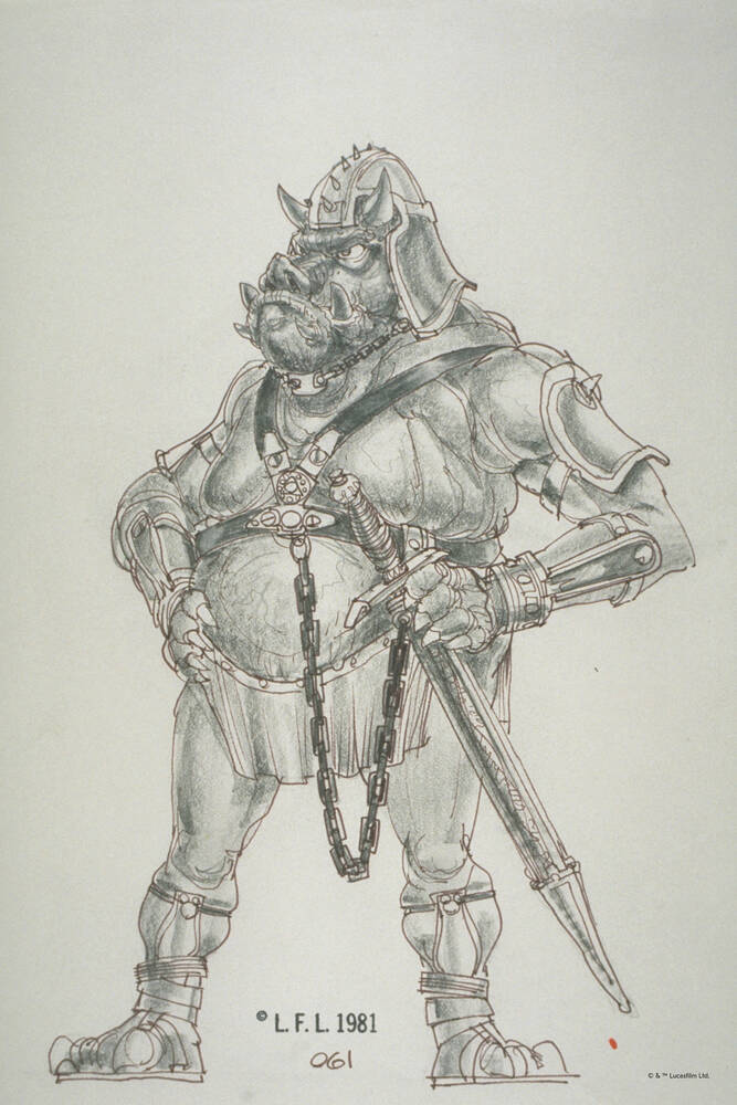 Star Wars Concept Art - Gamorrean guard - Photographic print for sale