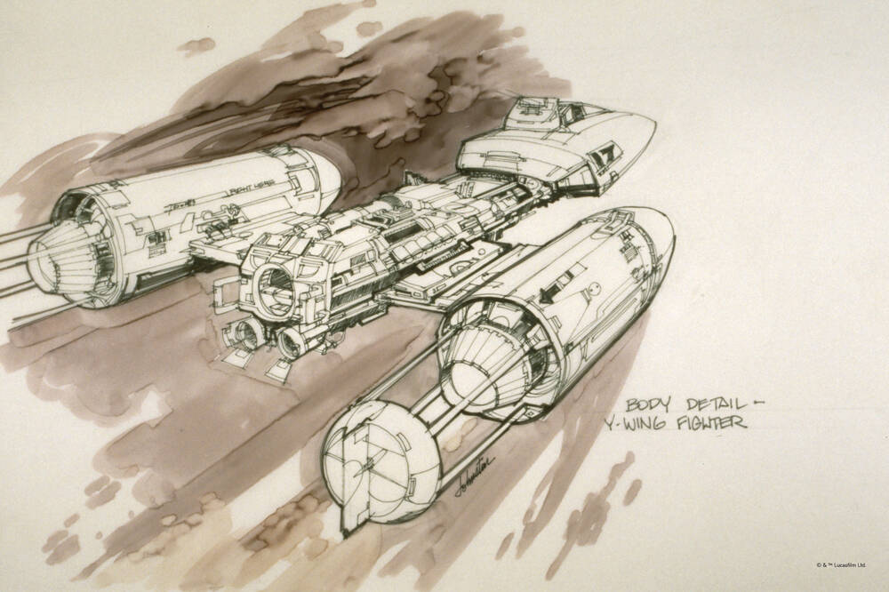 Star Wars Concept Art - Y-wing fighter - Photo et Tableau - Editions ...