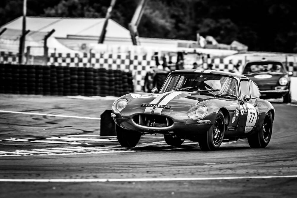 JAGUAR E-Type Light Weight LE MANS CLASSIC bw Bild - Kaufen / Verkaufen