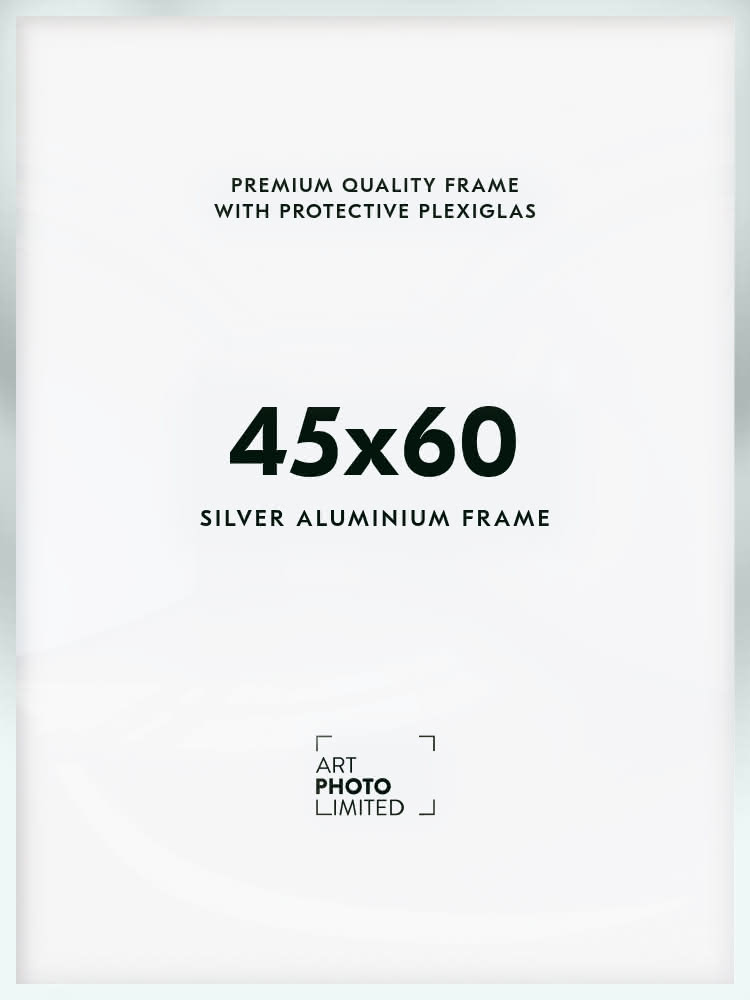 Silver matt Aluminum frame 45x60cm - Premium Quality - ArtPhotoLimited