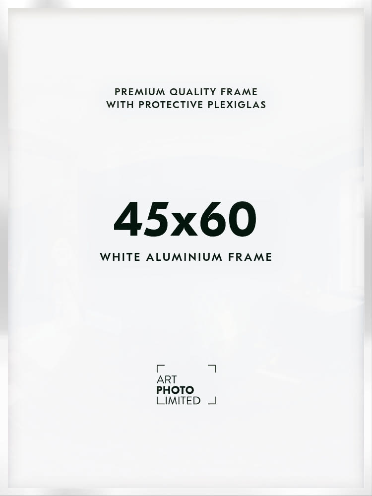 White Aluminum frame 45x60cm - Premium Quality - ArtPhotoLimited