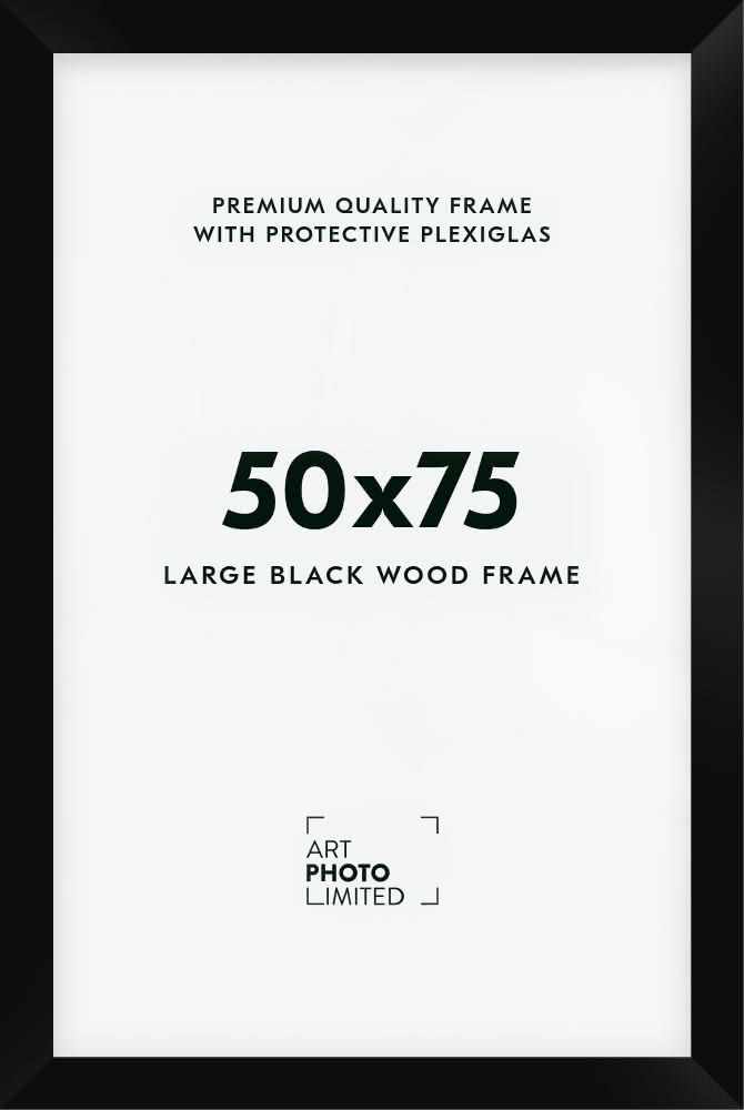 Wide Black Wooden frame 50x75cm - Premium Quality - ArtPhotoLimited