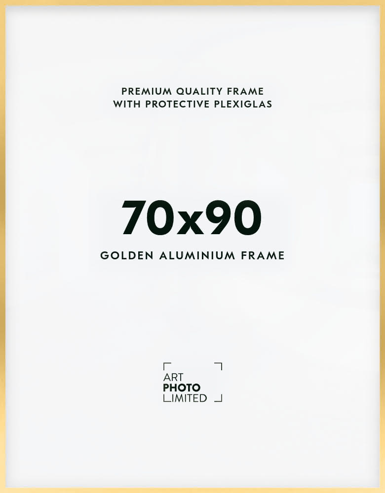 Gold Aluminum frame 70x90cm - Premium Quality - ArtPhotoLimited