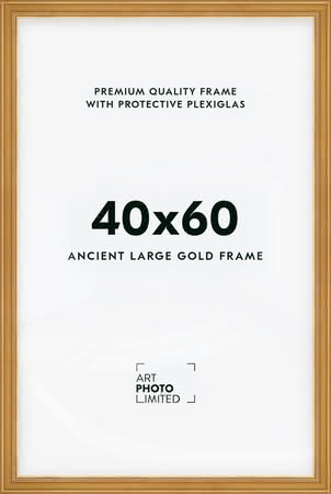 Wide Ancient Gold Wooden frame 40x60cm - Premium Quality - ArtPhotoLimited