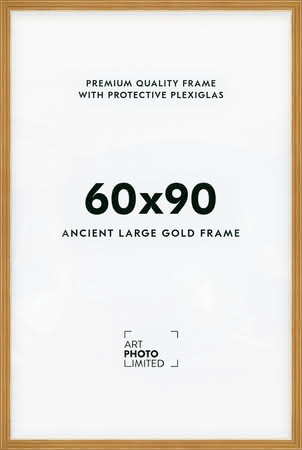 Wide Ancient Gold Wooden frame 60x90cm - Premium Quality - ArtPhotoLimited