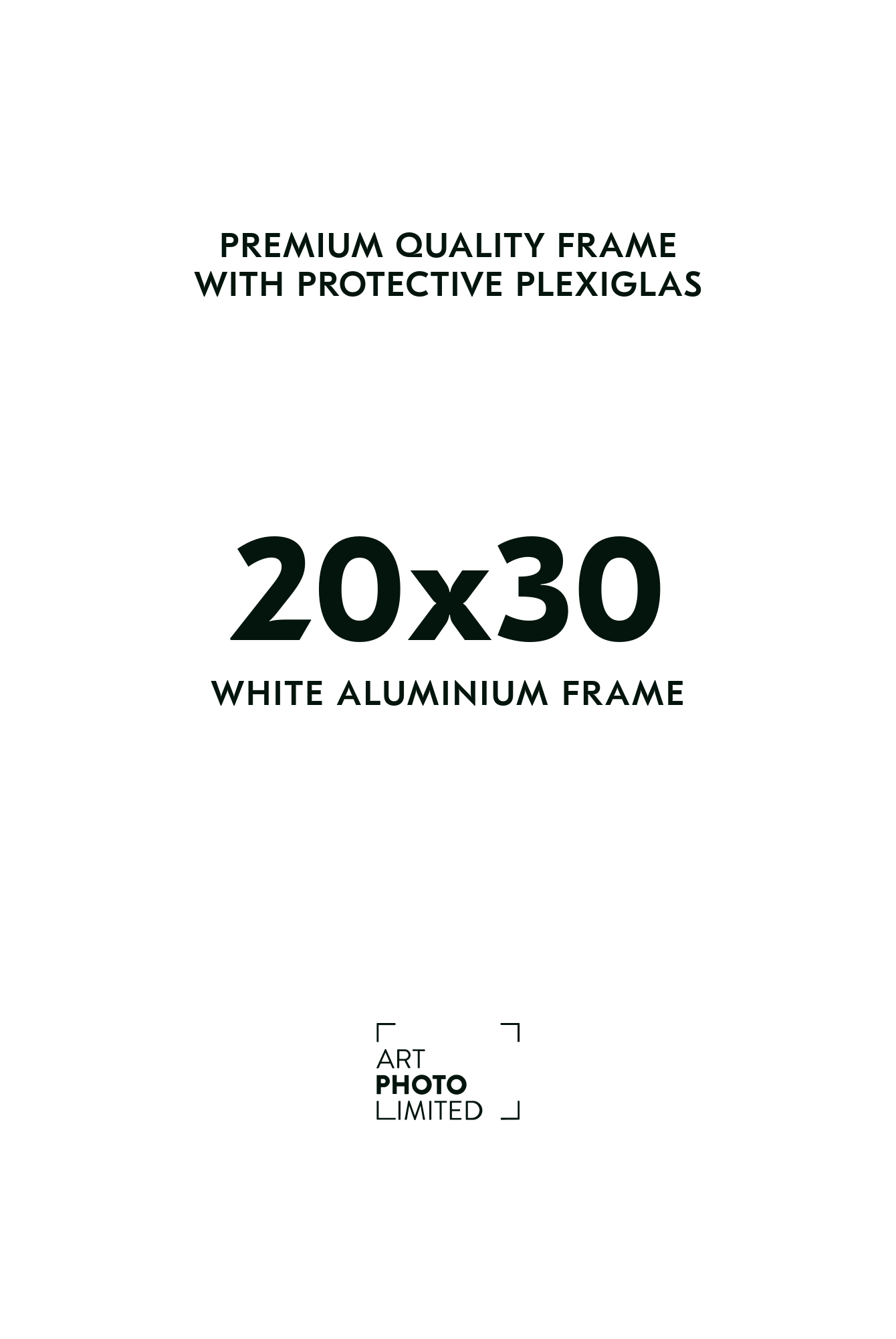 White Aluminum frame 20x30cm - Premium Quality - ArtPhotoLimited