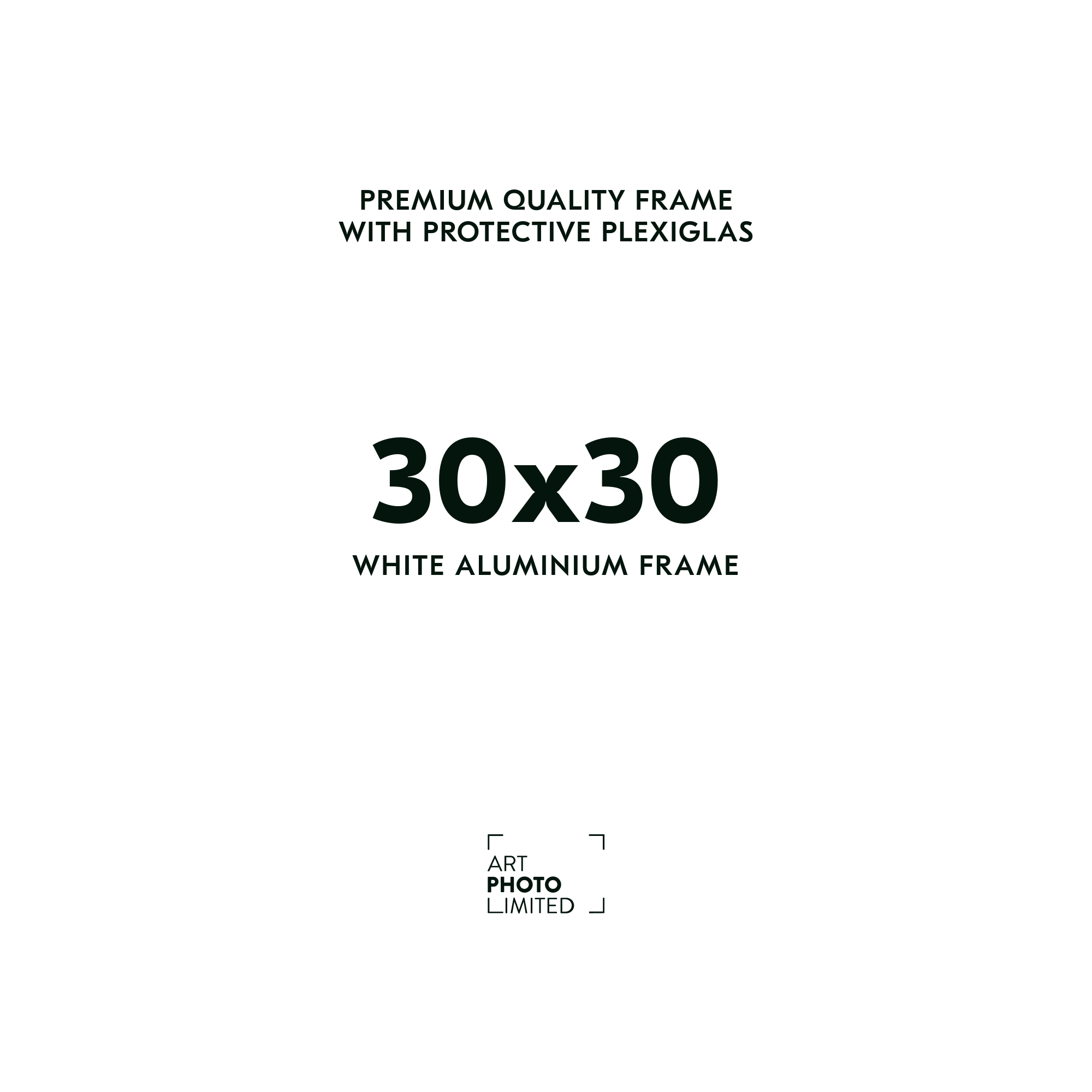 White Aluminum frame 30x30cm - Premium Quality - ArtPhotoLimited