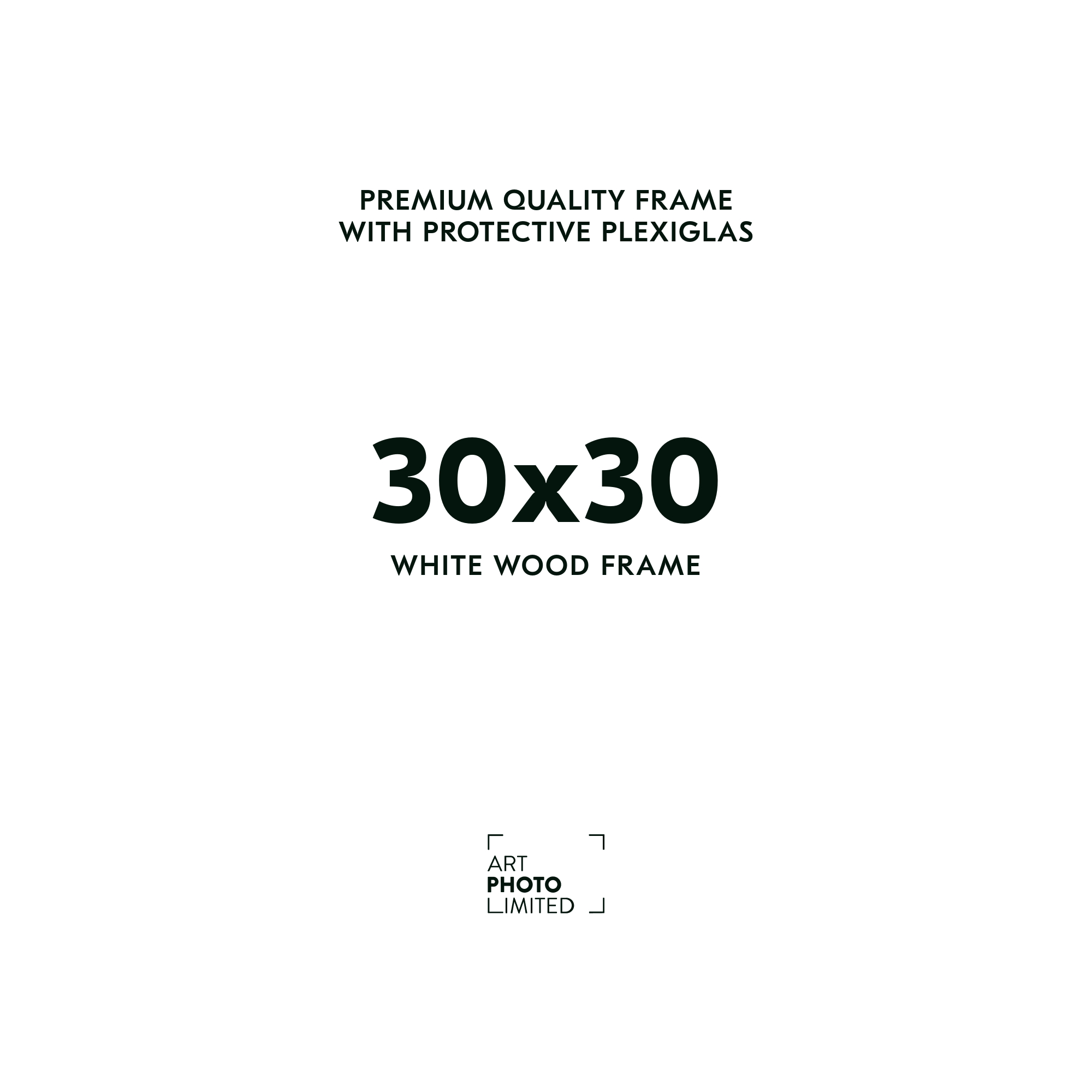 White Wooden frame 30x30cm - Premium Quality - ArtPhotoLimited