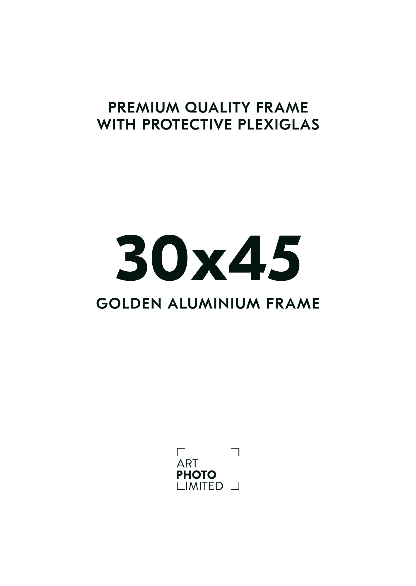Gold Aluminum frame 30x45cm - Premium Quality - ArtPhotoLimited
